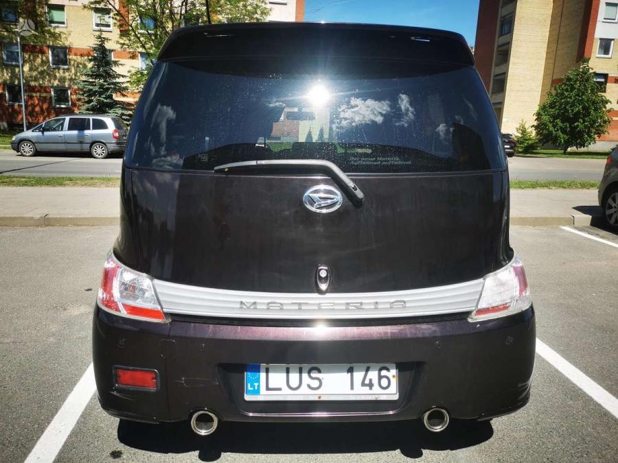Violets Daihatsu Materia 2007 Viļņa, ar dzinēja tilpumu 1.50 L un nobraukumu 137 tūkst. km par 3850 €, foto 24 vietnē AUTOMOTO.COM.LV