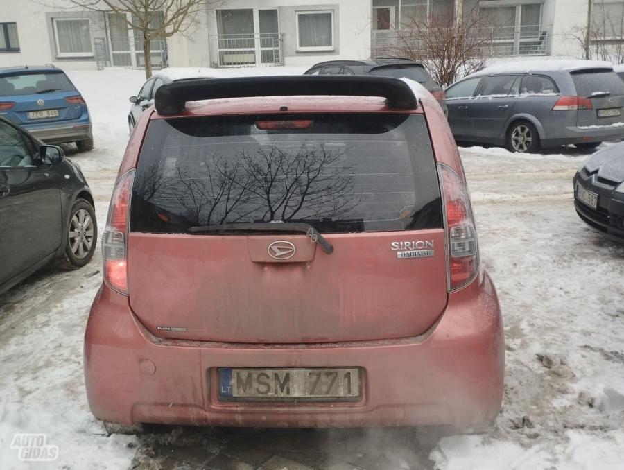 Daihatsu Sirion 2005 in Vilnius, with an engine capacity of 1.00 L and mileage of 188 thousand km for 400 €, photo 6 on AUTOMOTO.COM.LV