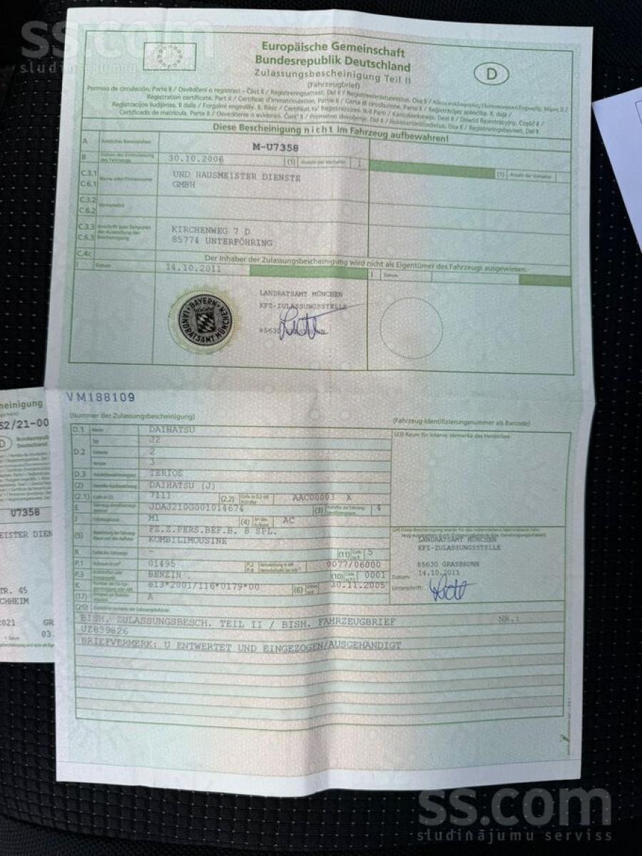 Zils Daihatsu Terios 2006 Daugavpils, ar dzinēja tilpumu 1.50 L un nobraukumu 240 tūkst. km par 4200 €, foto 15 vietnē AUTOMOTO.COM.LV