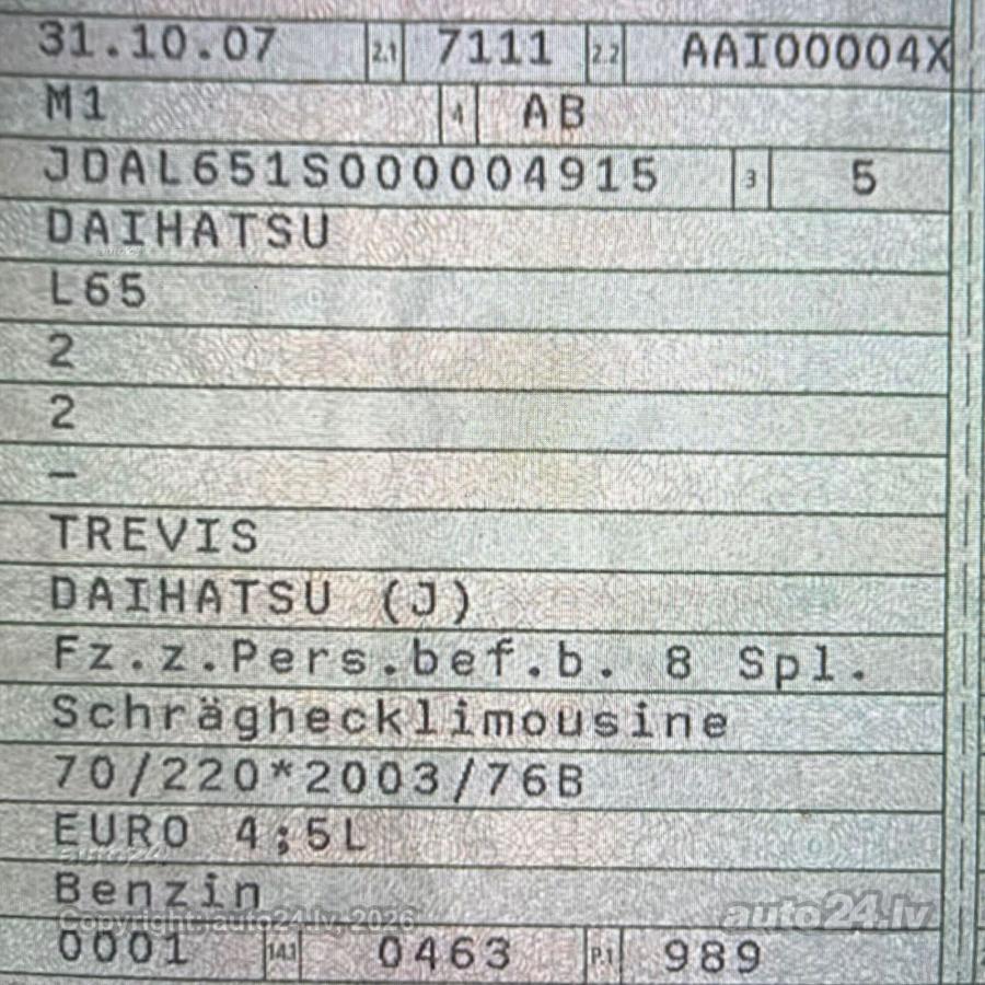 Красный Дайхатсу Тревис 2007 в Вильянди, объемом двигателя 0.00 л и пробегом 111 тыс. км за 2990 €, фото 13 на AUTOMOTO.COM.LV