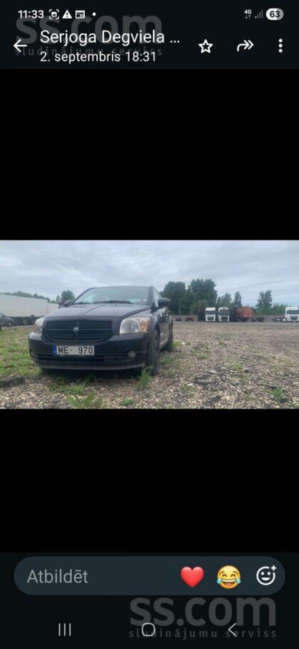 Додж Калибер 2010 в Рига на AUTOMOTO.COM.LV Черный Додж Калибер 2010 в Рига, объемом двигателя 2.00 л и пробегом 260 тыс. км за 2300 €, фото 1 на AUTOMOTO.COM.LV