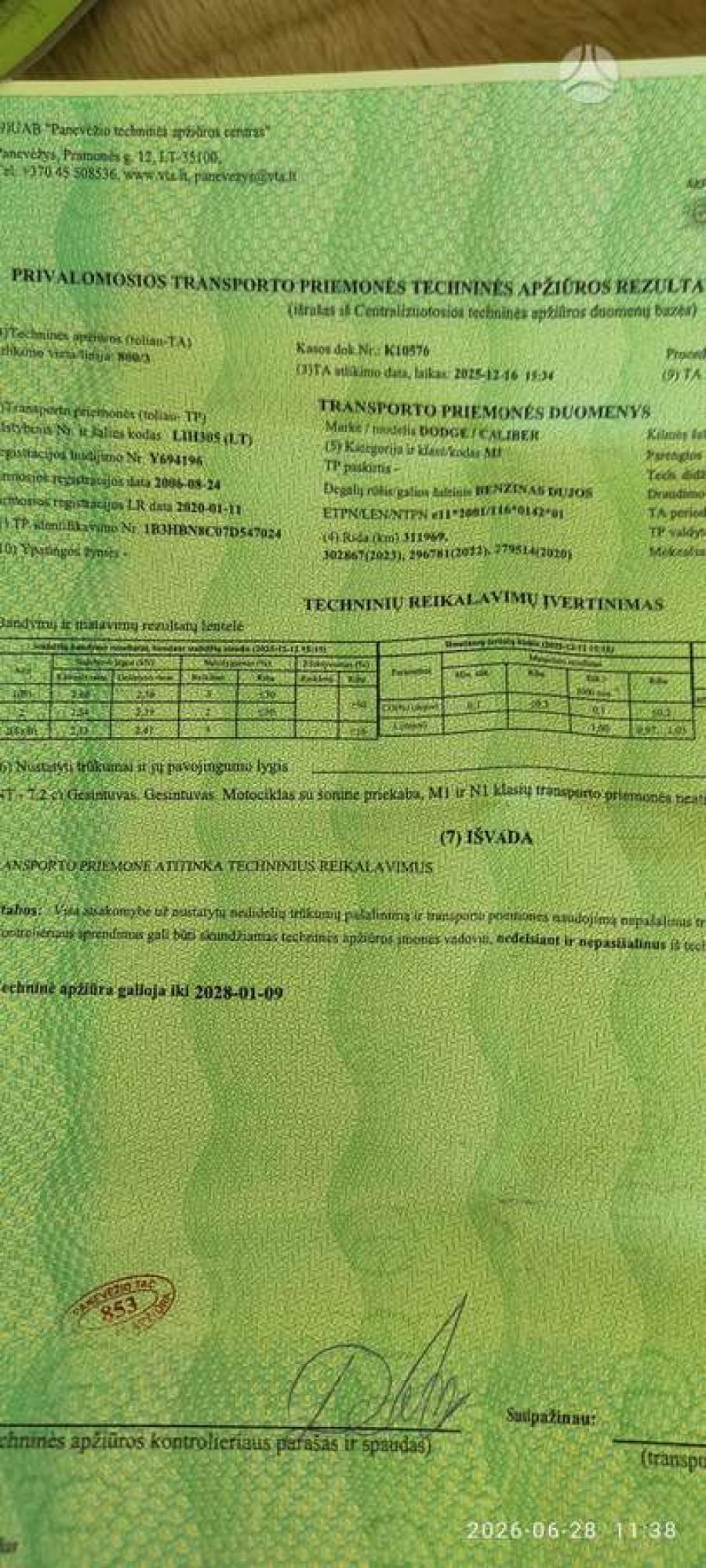Оранжевый Додж Калибер 2006 в Паневежис, объемом двигателя 1.80 л и пробегом 313 тыс. км за 1200 €, фото 4 на AUTOMOTO.COM.LV
