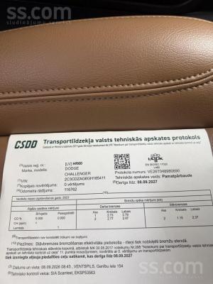 Pelēks Dodge Challenger 2016 Ventspils, ar dzinēja tilpumu 3.60 L un nobraukumu 117 tūkst. km par 20990 €, foto 34 vietnē AUTOMOTO.COM.LV