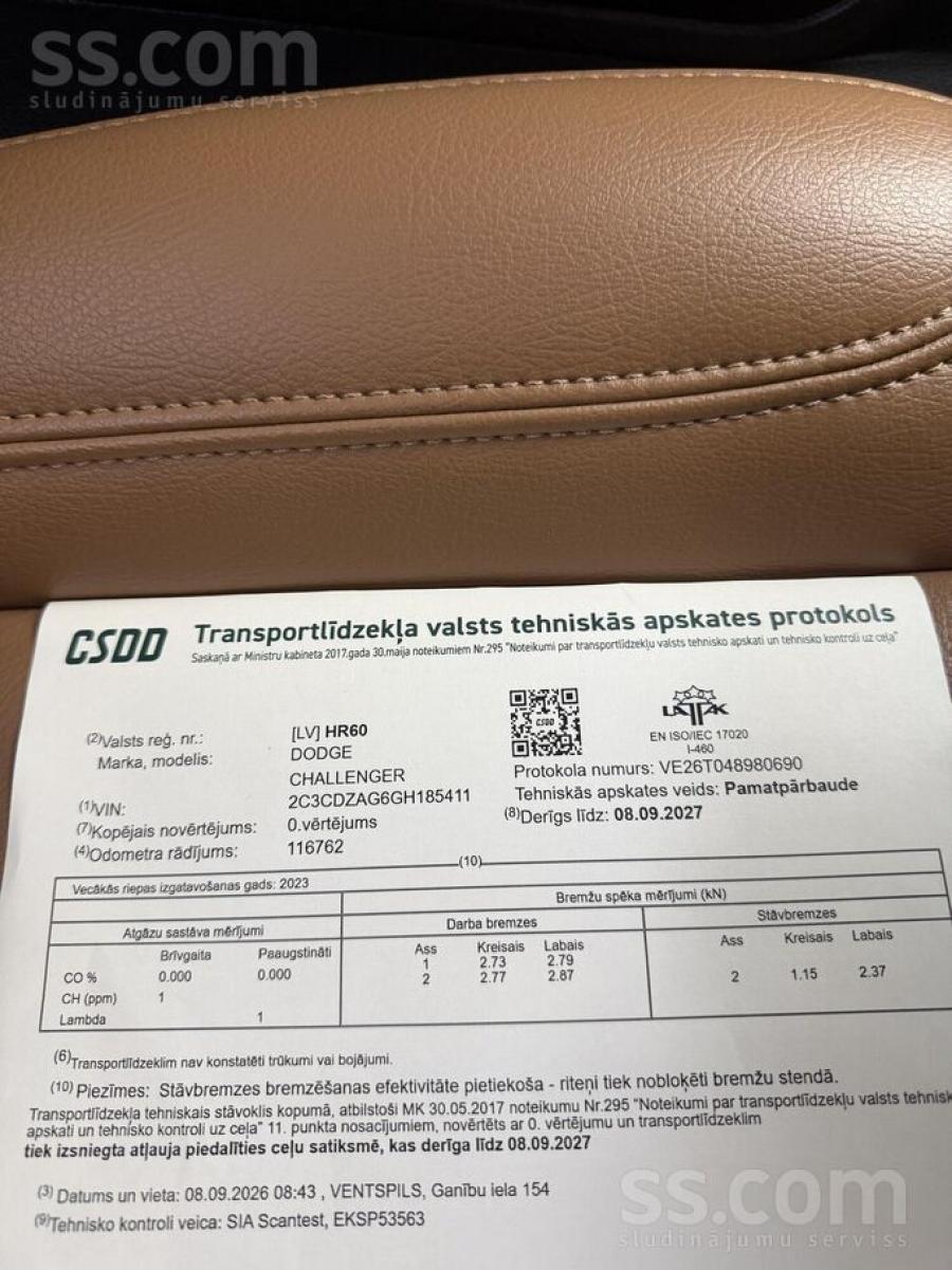 Pelēks Dodge Challenger 2016 Ventspils, ar dzinēja tilpumu 3.60 L un nobraukumu 117 tūkst. km par 20990 €, foto 34 vietnē AUTOMOTO.COM.LV
