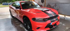 Orange Dodge Charger 2019 in Kaunas, with an engine capacity of 3.60 L and mileage of 51 thousand km for 17700 €, photo  on AUTOMOTO.COM.LV