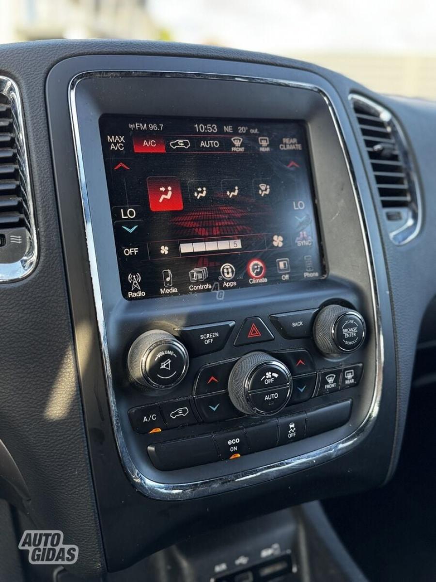Melns Dodge Durango 2014 Klaipėda, ar dzinēja tilpumu 3.60 L un nobraukumu 198 tūkst. km par 8000 €, foto 22 vietnē AUTOMOTO.COM.LV