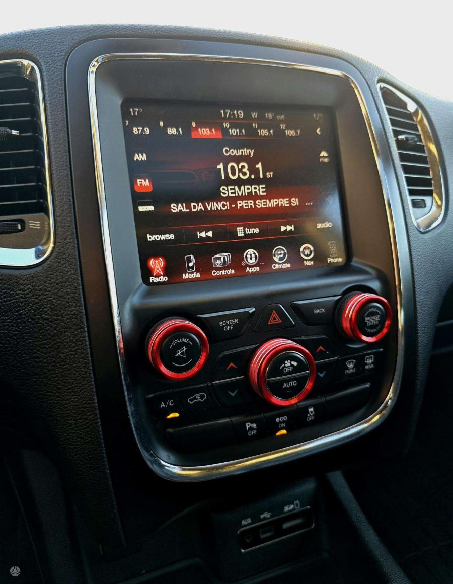 Melns Dodge Durango 2014 Tauragė, ar dzinēja tilpumu 3.60 L un nobraukumu 201 tūkst. km par 12500 €, foto 20 vietnē AUTOMOTO.COM.LV