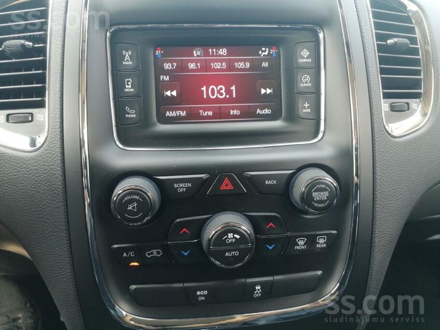 Melns Dodge Durango 2016 Valmiera, ar dzinēja tilpumu 3.60 L un nobraukumu 211 tūkst. km par 15900 €, foto 24 vietnē AUTOMOTO.COM.LV
