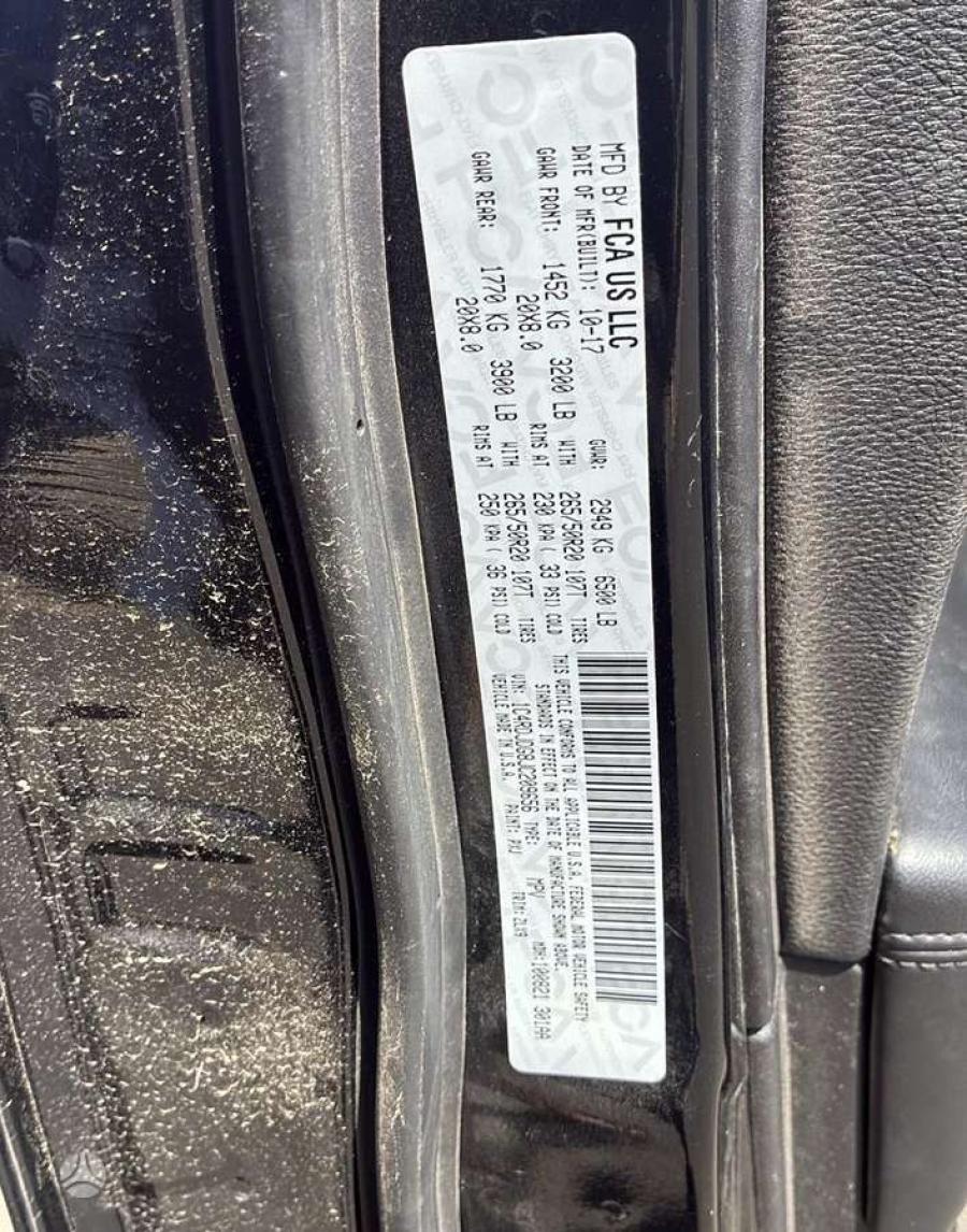 Black Dodge Durango 2018 in Siauliai, with an engine capacity of 3.60 L and mileage of 171 thousand km for 10800 €, photo 11 on AUTOMOTO.COM.LV