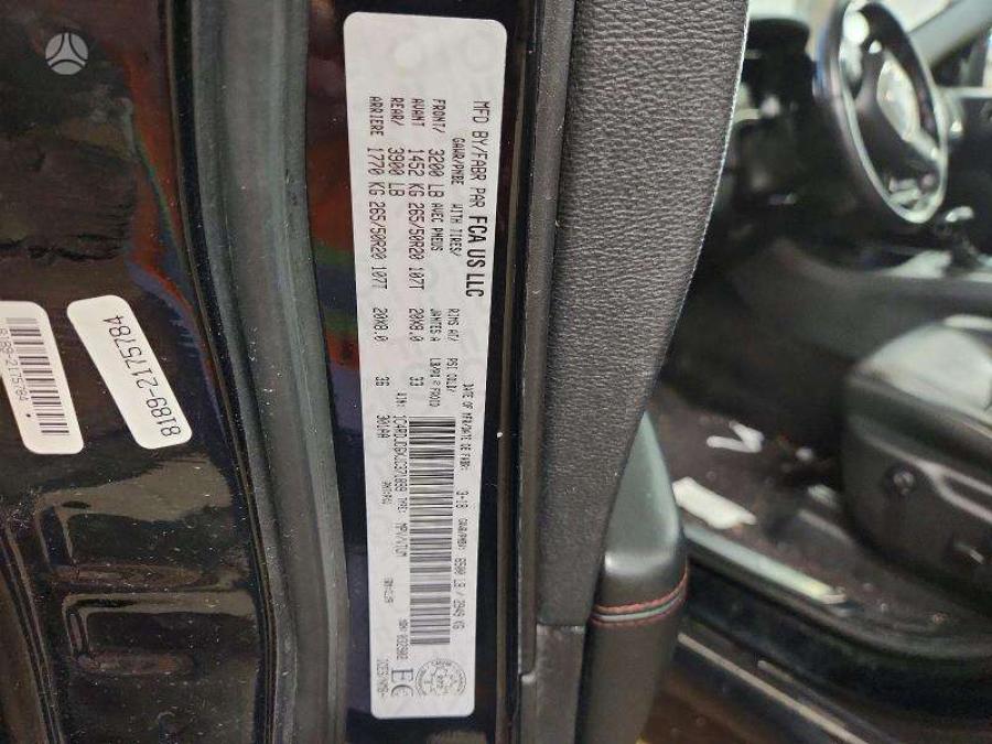Black Dodge Durango 2018 in Vilnius, with an engine capacity of 3.60 L and mileage of 223 thousand km for 13550 €, photo 14 on AUTOMOTO.COM.LV