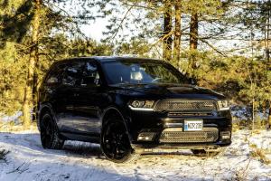 Melns Dodge Durango 2019 Ukmergė, ar dzinēja tilpumu 5.65 L un nobraukumu 153 tūkst. km par 19700 €, foto  vietnē AUTOMOTO.COM.LV
