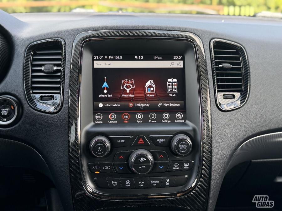 Melns Dodge Durango 2019 Viļņa, ar dzinēja tilpumu 3.60 L un nobraukumu 231 tūkst. km par 18900 €, foto 24 vietnē AUTOMOTO.COM.LV