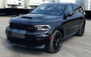 Black Dodge Durango 2019 in Klaipeda, with an engine capacity of 5.65 L and mileage of 246 thousand km for 19900 €, photo  on AUTOMOTO.COM.LV