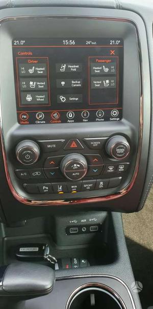 Black Dodge Durango 2019 in Klaipeda, with an engine capacity of 5.65 L and mileage of 246 thousand km for 19900 €, photo 17 on AUTOMOTO.COM.LV