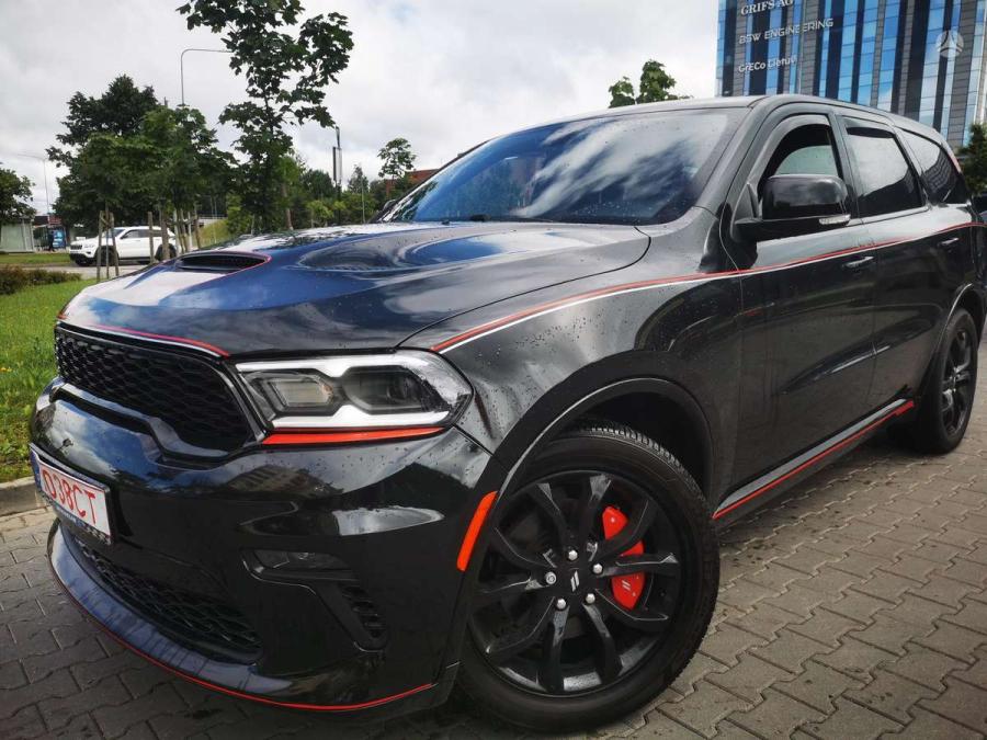 Melns Dodge Durango 2019 Viļņa, ar dzinēja tilpumu 5.70 L un nobraukumu 102 tūkst. km par 19750 €, foto 1 vietnē AUTOMOTO.COM.LV