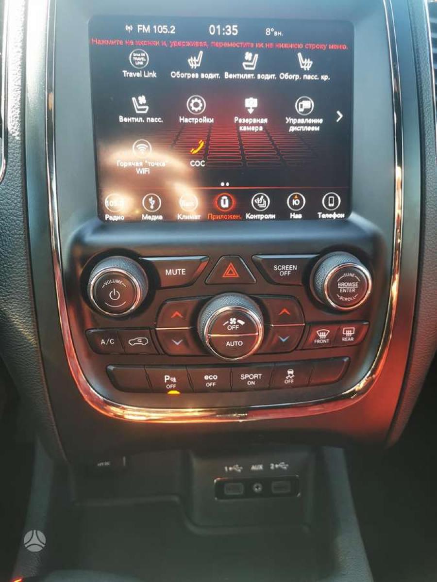 Melns Dodge Durango 2019 Viļņa, ar dzinēja tilpumu 5.70 L un nobraukumu 102 tūkst. km par 19750 €, foto 25 vietnē AUTOMOTO.COM.LV