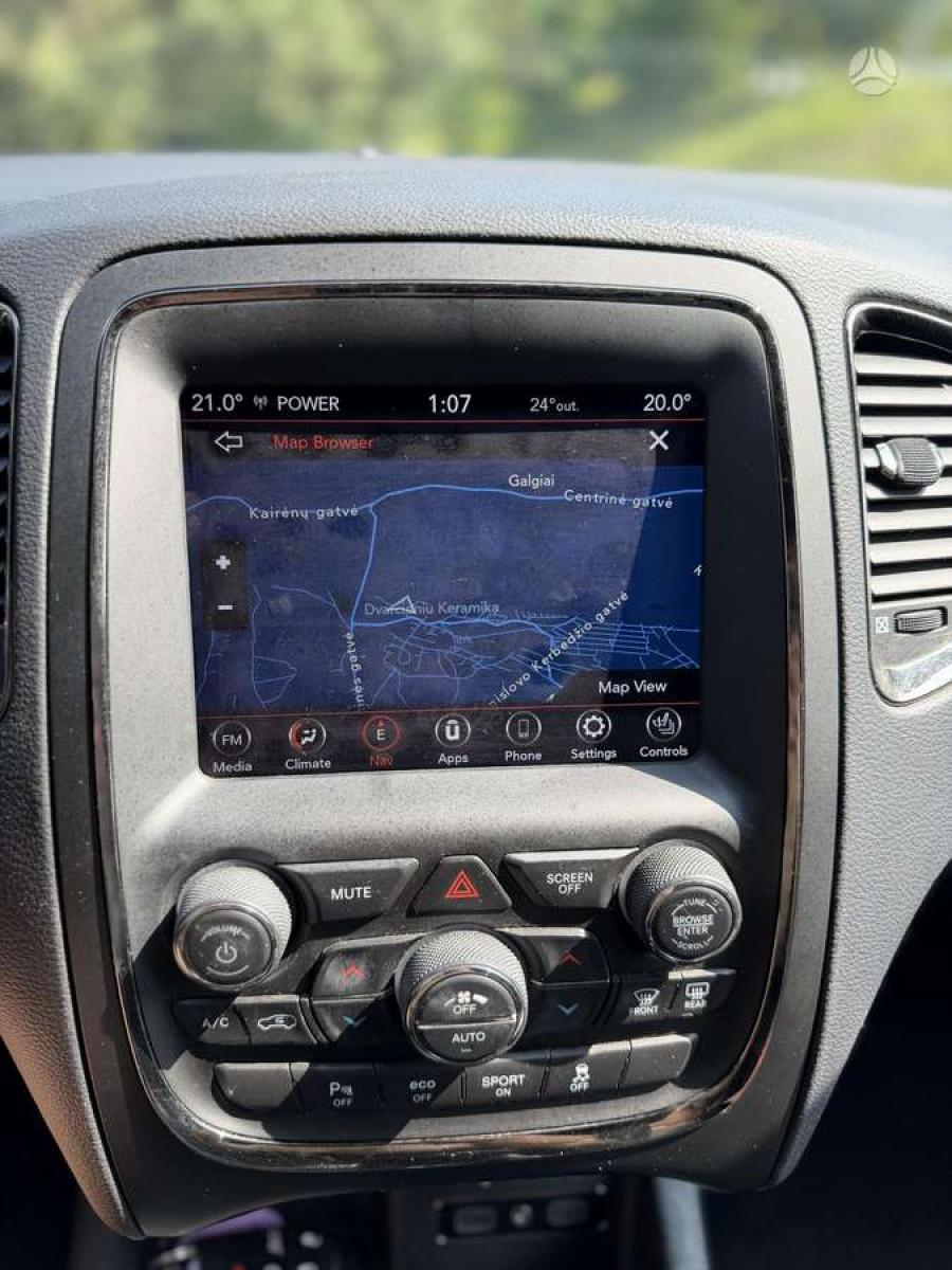 Melns Dodge Durango 2020 Viļņa, ar dzinēja tilpumu 5.65 L un nobraukumu 118 tūkst. km par 21000 €, foto 14 vietnē AUTOMOTO.COM.LV