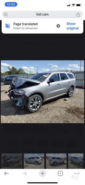Blue Dodge Durango 2023 in Raseiniai, with an engine capacity of 3.60 L and mileage of 82 thousand km for 10500 €, photo  on AUTOMOTO.COM.LV