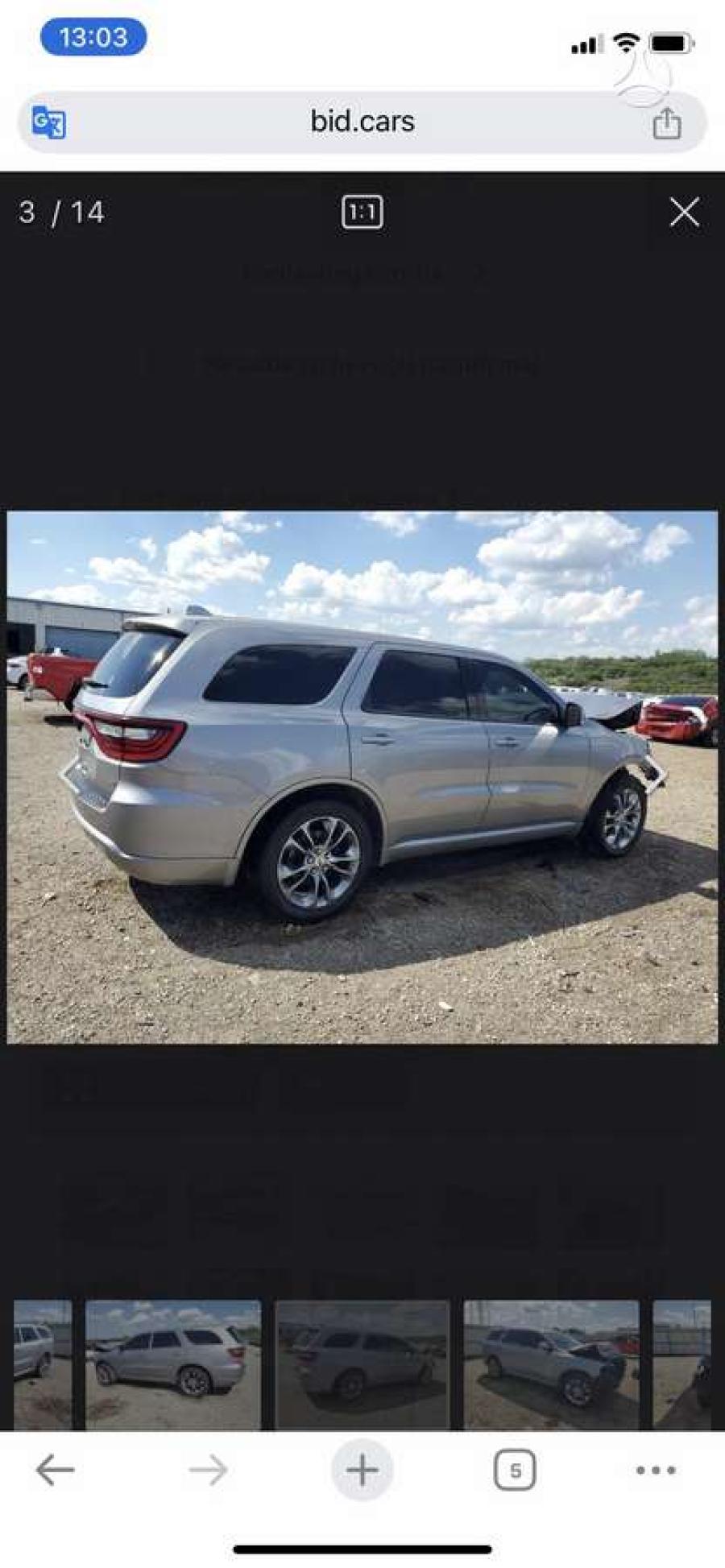 Zils Dodge Durango 2023 Raseiniai, ar dzinēja tilpumu 3.60 L un nobraukumu 82 tūkst. km par 10500 €, foto 3 vietnē AUTOMOTO.COM.LV