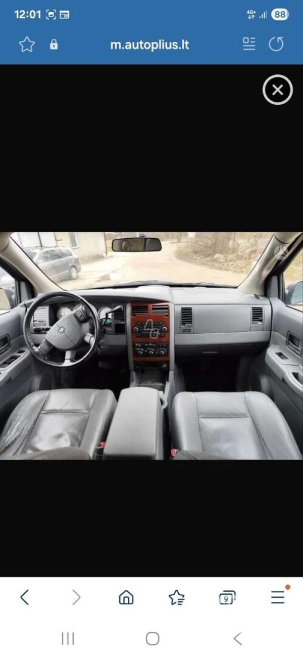 Dodge Durango 2005 Šakiai, ar dzinēja tilpumu 4.70 L un nobraukumu 354 tūkst. km par 1250 €, foto 7 vietnē AUTOMOTO.COM.LV