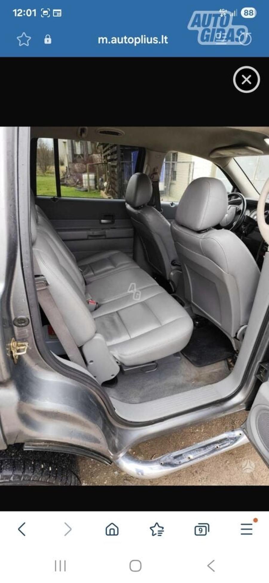 Dodge Durango 2005 Šakiai, ar dzinēja tilpumu 4.70 L un nobraukumu 354 tūkst. km par 1250 €, foto 10 vietnē AUTOMOTO.COM.LV