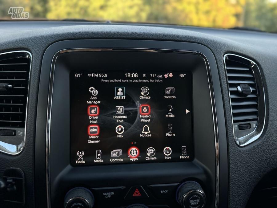 Dodge Durango 2015 Viļņa, ar dzinēja tilpumu 3.60 L un nobraukumu 226 tūkst. km par 15800 €, foto 20 vietnē AUTOMOTO.COM.LV