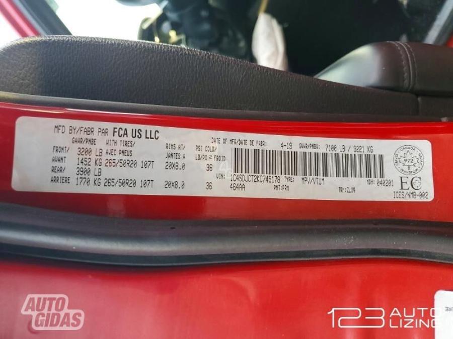 Додж Дюранго 2019 в Кретинга, объемом двигателя 5.70 л и пробегом 0 тыс. км за 8500 €, фото 14 на AUTOMOTO.COM.LV