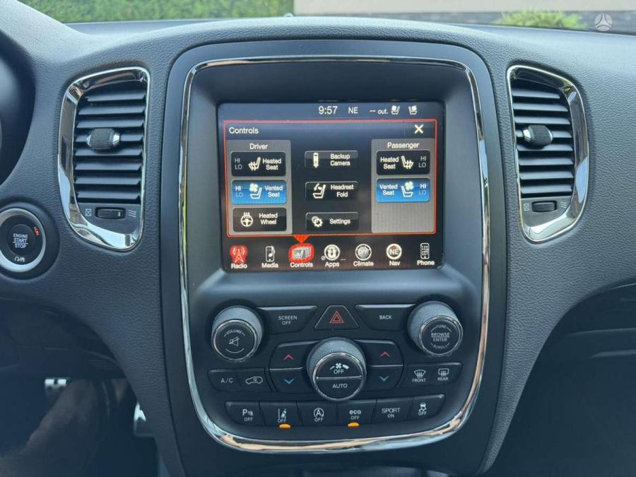 Grey Dodge Durango 2017 in Siauliai, with an engine capacity of 3.60 L and mileage of 0 thousand km for 8250 €, photo 17 on AUTOMOTO.COM.LV