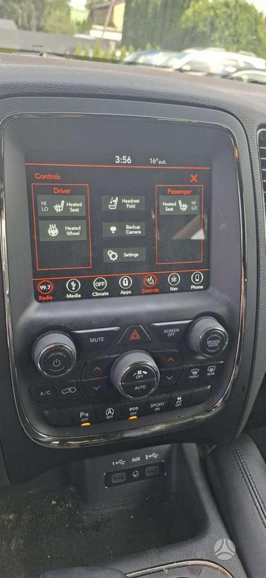 Grey Dodge Durango 2018 in Vilnius, with an engine capacity of 3.60 L and mileage of 264 thousand km for 10900 €, photo 14 on AUTOMOTO.COM.LV