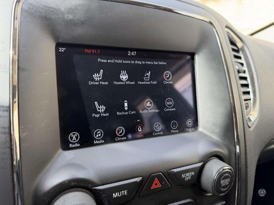 Grey Dodge Durango 2018 in Siauliai, with an engine capacity of 3.60 L and mileage of 194 thousand km for 10900 €, photo 11 on AUTOMOTO.COM.LV
