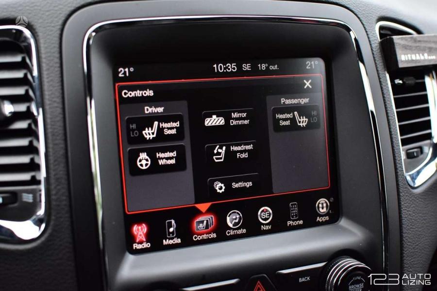 Red Dodge Durango 2014 in Kretinga, with an engine capacity of 3.60 L and mileage of 267 thousand km for 17850 €, photo 24 on AUTOMOTO.COM.LV