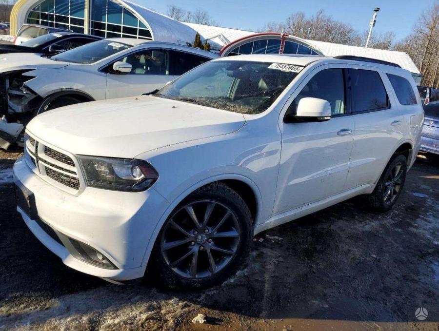 White Dodge Durango 2018 in Telschi, with an engine capacity of 3.60 L and mileage of 219 thousand km for 9900 €, photo 1 on AUTOMOTO.COM.LV