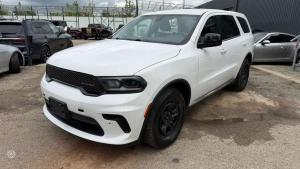 White Dodge Durango 2023 in Ukmerge, with an engine capacity of 5.65 L and mileage of 82 thousand km for 14999 €, photo 1 on AUTOMOTO.COM.LV
