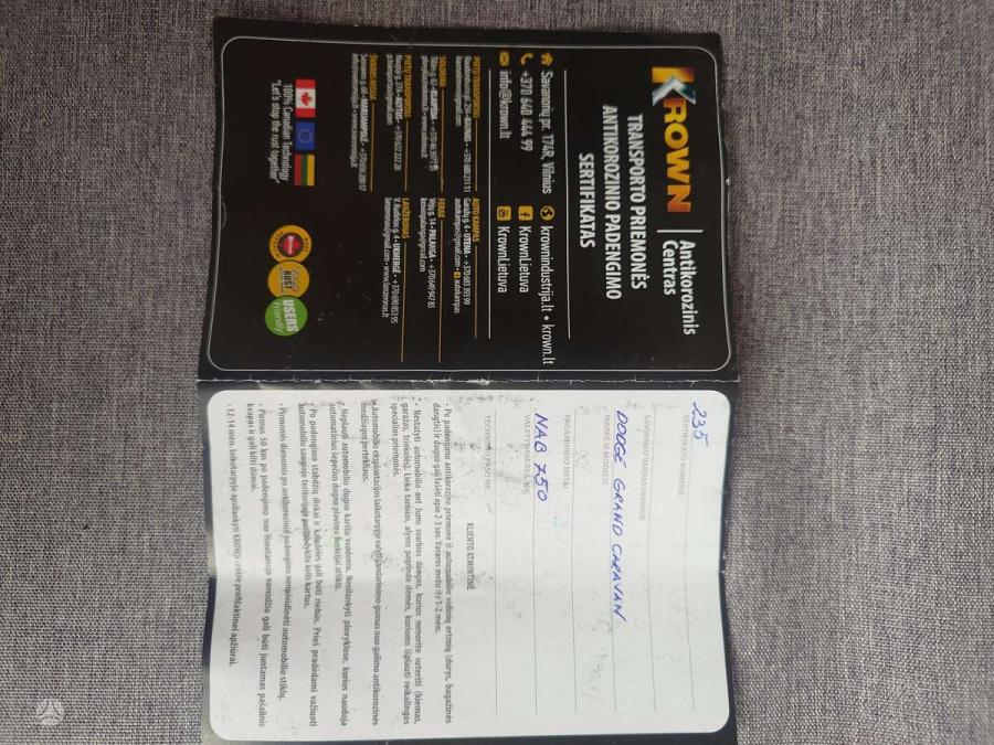 Melns Dodge Grand Caravan 2019 Palanga, ar dzinēja tilpumu 3.60 L un nobraukumu 166 tūkst. km par 9900 €, foto 21 vietnē AUTOMOTO.COM.LV