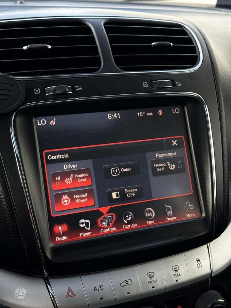 Melns Dodge Journey 2016 Viļņa, ar dzinēja tilpumu 3.60 L un nobraukumu 211 tūkst. km par 7500 €, foto 33 vietnē AUTOMOTO.COM.LV