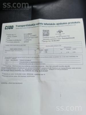 Серый Додж Джорни 2010 в Балви, объемом двигателя 2.00 л и пробегом 326 тыс. км за 1350 €, фото 9 на AUTOMOTO.COM.LV