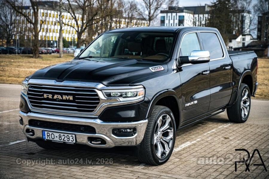 Black Dodge RAM 2020 in Riga, with an engine capacity of 3.00 L and mileage of 185 thousand km for 39990 €, photo 1 on AUTOMOTO.COM.LV