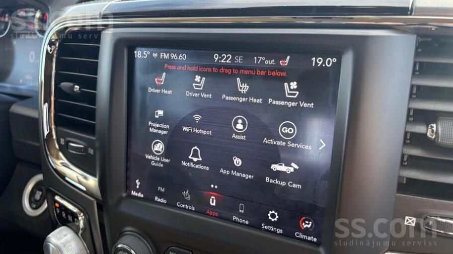Melns Dodge RAM 2018 Liepāja, ar dzinēja tilpumu 5.70 L un nobraukumu 76 tūkst. km par 34500 €, foto 49 vietnē AUTOMOTO.COM.LV