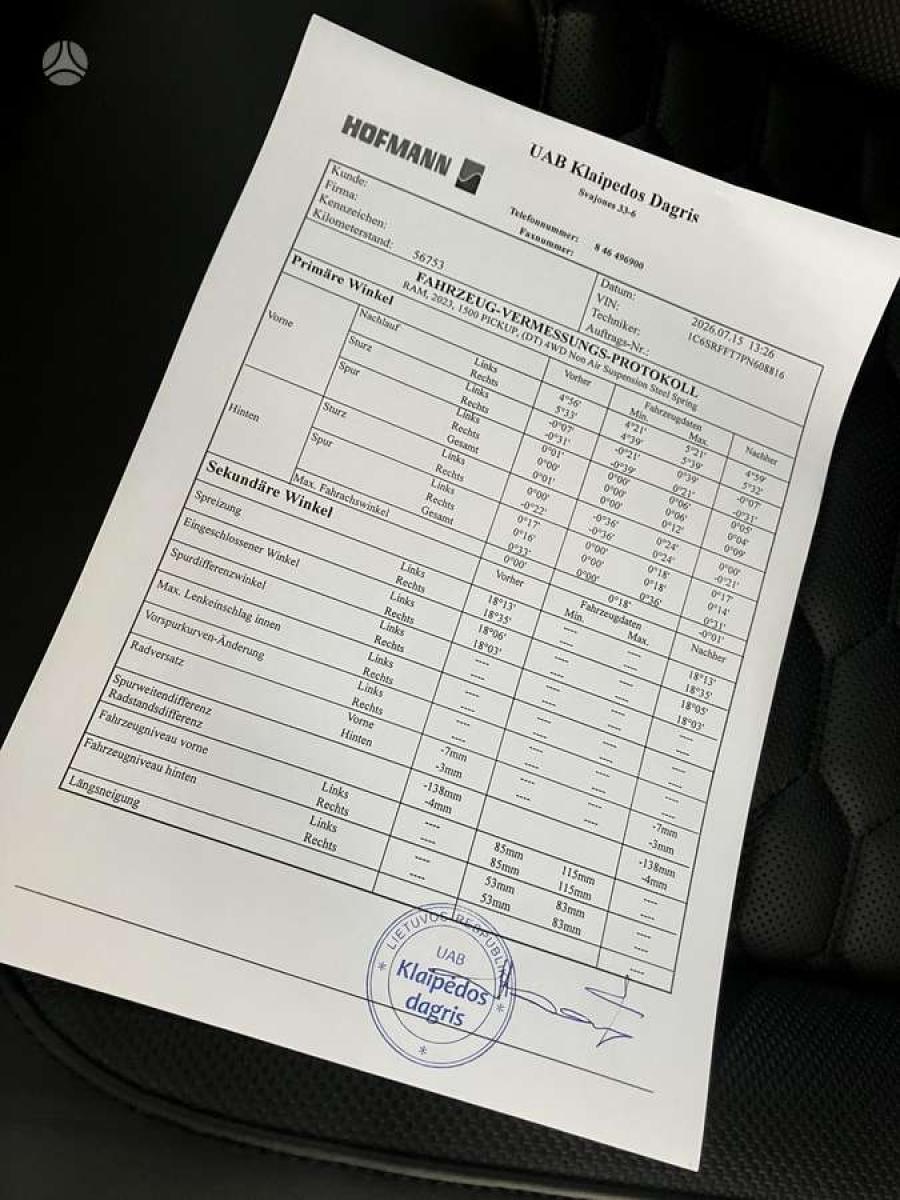 Черный Додж РАМ 2023 в Клайпеда, объемом двигателя 5.70 л и пробегом 56 тыс. км за 48400 €, фото 28 на AUTOMOTO.COM.LV