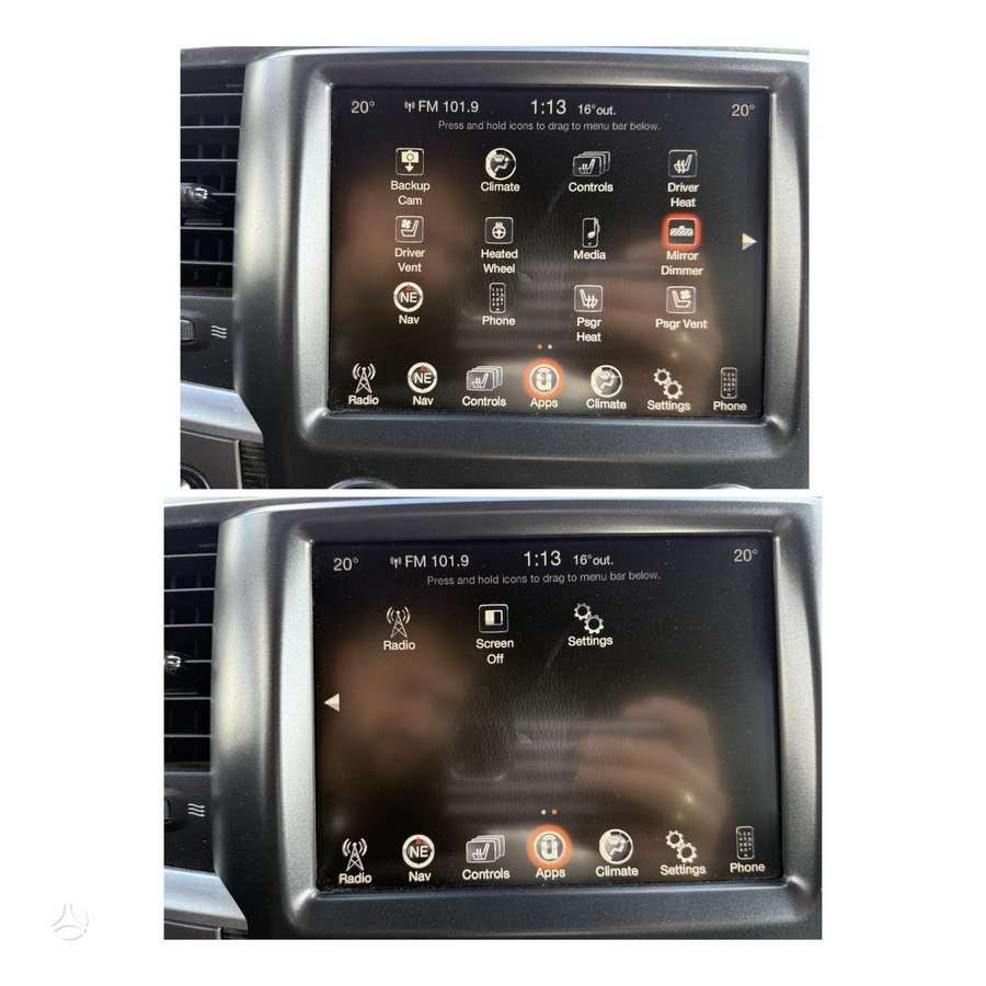 Grey Dodge RAM 2016 in Vilnius, with an engine capacity of 3.00 L and mileage of 198 thousand km for 18600 €, photo 64 on AUTOMOTO.COM.LV