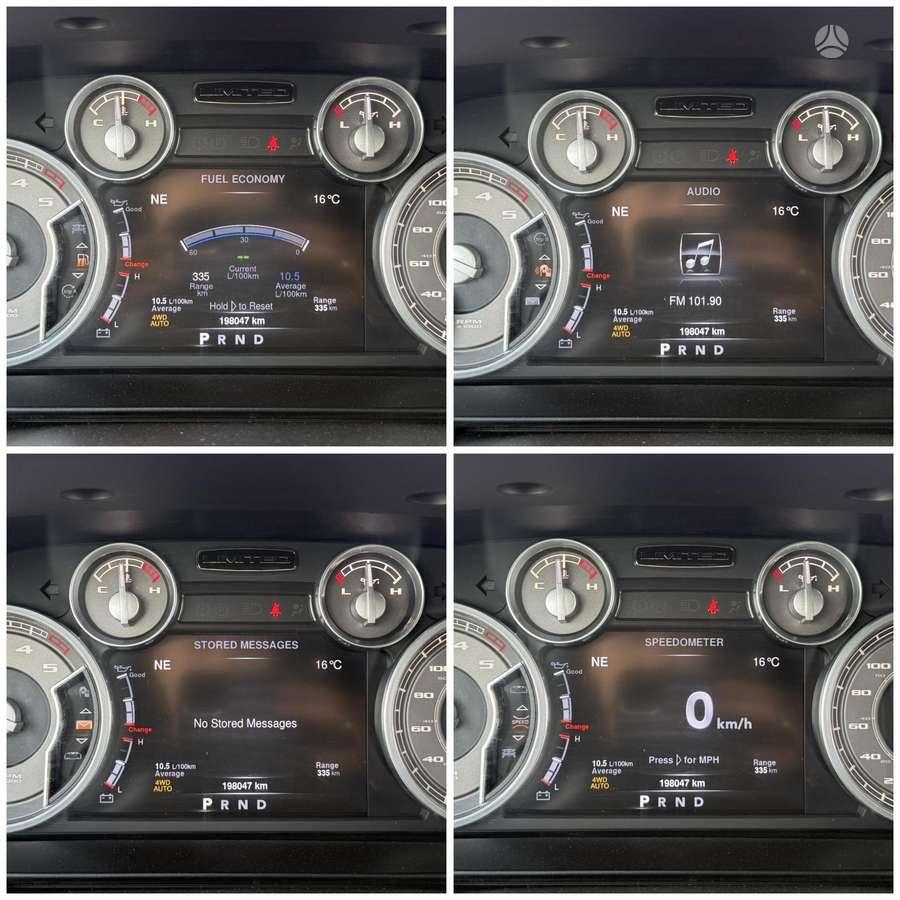 Grey Dodge RAM 2016 in Vilnius, with an engine capacity of 3.00 L and mileage of 198 thousand km for 18600 €, photo 75 on AUTOMOTO.COM.LV