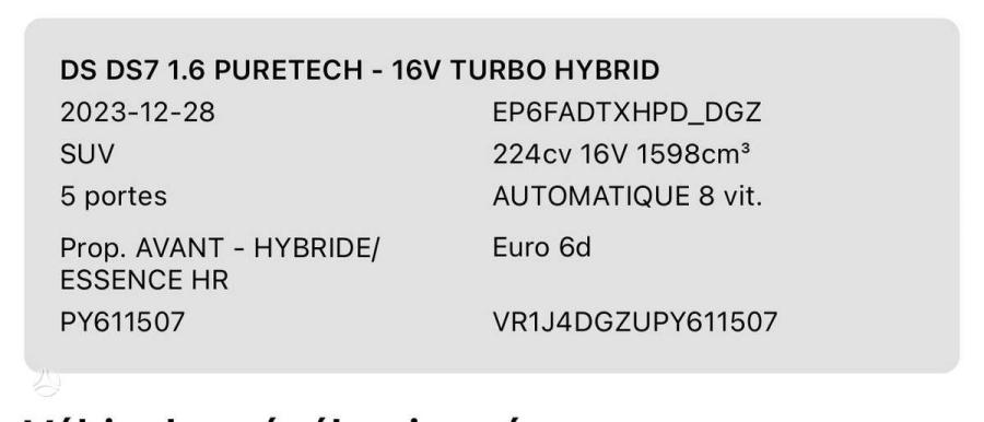 Balts DS 7 2023 Tauragė, ar dzinēja tilpumu 1.60 L un nobraukumu 158 tūkst. km par 21500 €, foto 36 vietnē AUTOMOTO.COM.LV
