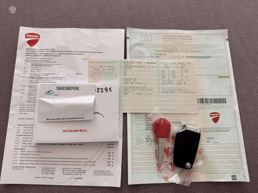 Ducati Diavel 2025 in Vilnius, with an engine capacity of 1.16 L and mileage of 2 thousand km for 22990 €, photo 18 on AUTOMOTO.COM.LV