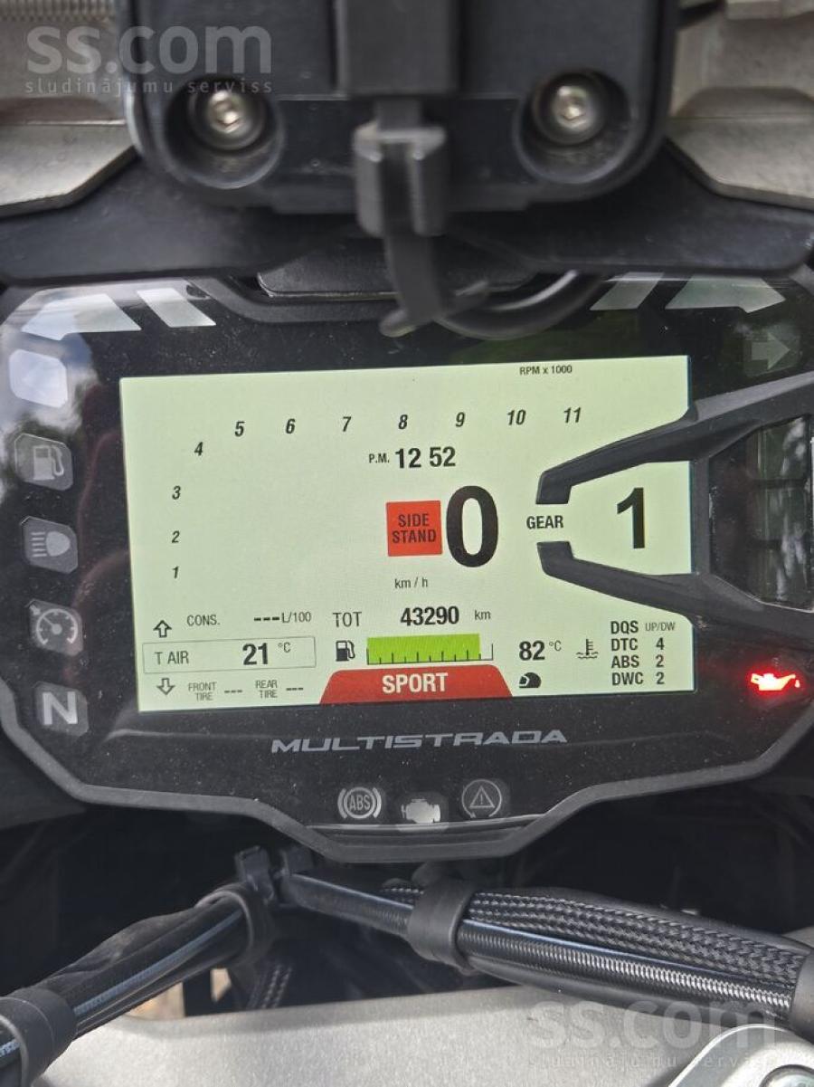 Ducati Multistrada 2020 Daugavpils, ar dzinēja tilpumu 1.26 L un nobraukumu 0 tūkst. km par 12500 €, foto 5 vietnē AUTOMOTO.COM.LV