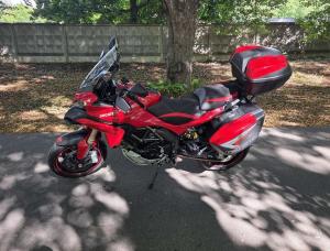 Sarkans Ducati Multistrada 2012 Panevēža, ar dzinēja tilpumu 1.20 L un nobraukumu 53 tūkst. km par 6800 €, foto 4 vietnē AUTOMOTO.COM.LV