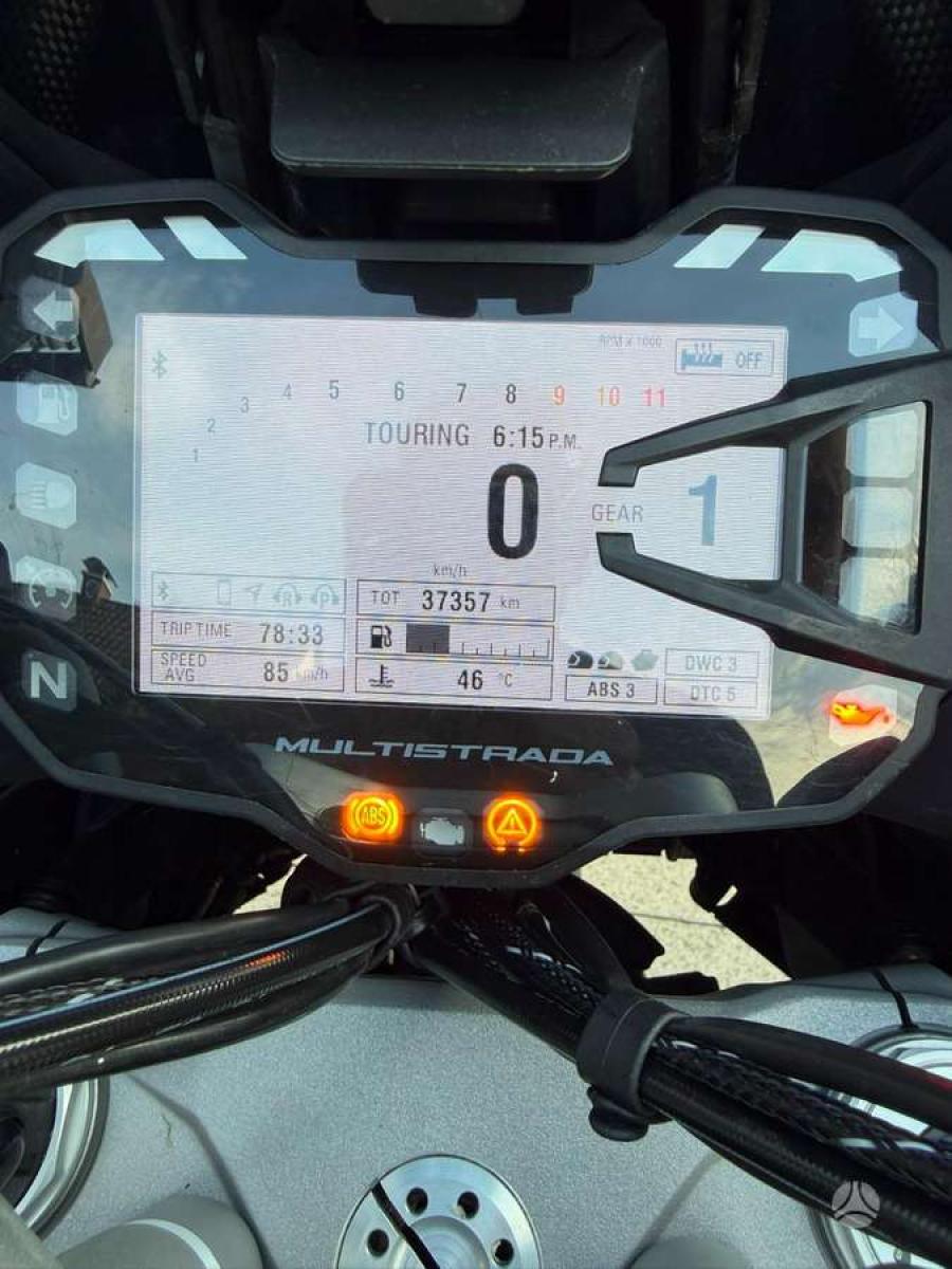 Red Ducati Multistrada 2016 in Vilnius, with an engine capacity of 1.20 L and mileage of 37 thousand km for 7900 €, photo 14 on AUTOMOTO.COM.LV