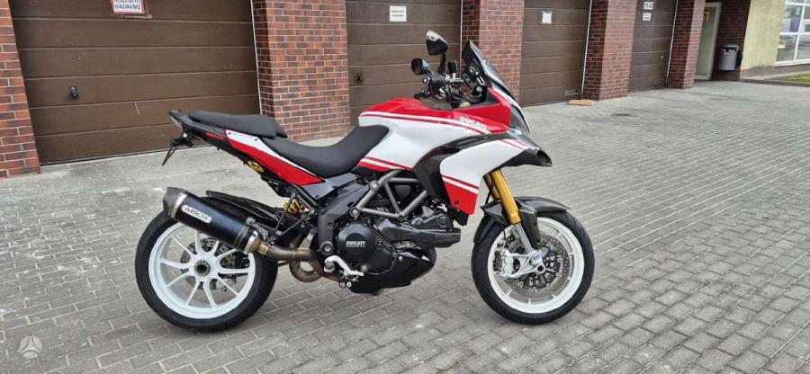 White Ducati Multistrada 2011 in Vilnius, with an engine capacity of 1.20 L and mileage of 56 thousand km for 4900 €, photo 1 on AUTOMOTO.COM.LV