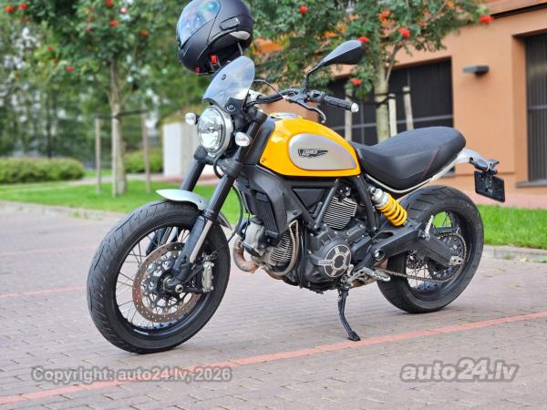 Black Ducati Scrambler 2015 in Tallinn, with an engine capacity of 0.80 L and mileage of 25 thousand km for 4400 €, photo 6 on AUTOMOTO.COM.LV