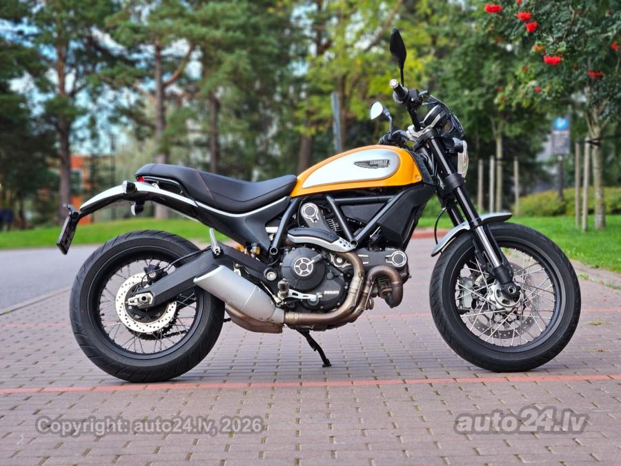 Black Ducati Scrambler 2015 in Tallinn, with an engine capacity of 0.80 L and mileage of 25 thousand km for 4300 €, photo 7 on AUTOMOTO.COM.LV