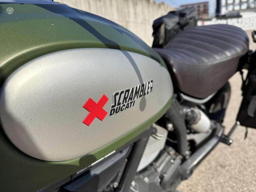 Zaļš Ducati Scrambler 2015 Viļņa, ar dzinēja tilpumu 0.80 L un nobraukumu 26 tūkst. km par 4100 €, foto 8 vietnē AUTOMOTO.COM.LV